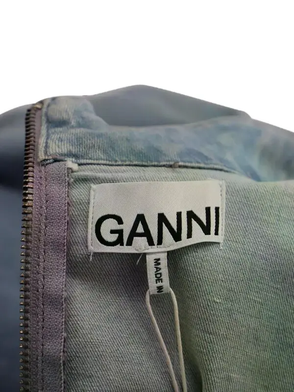 GANNI Cult Puffed-sleeve Mini Dress