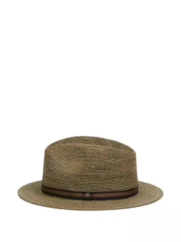 Borsalino Woven Design Fedora Hat