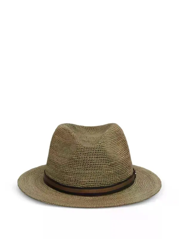 Borsalino Woven Design Fedora Hat - Neutrals