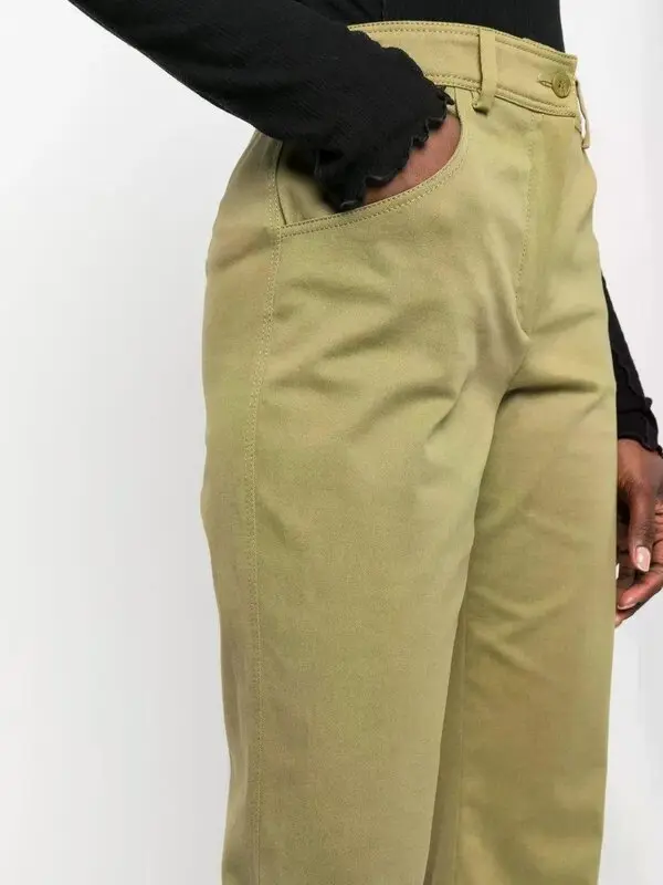 Alberta Ferretti High-waisted Straight-leg Trousers