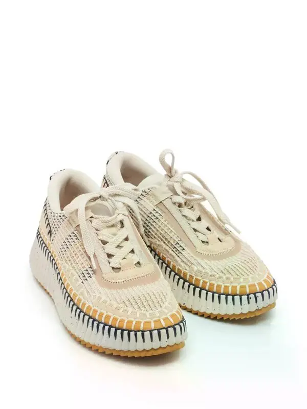 Chloé Nama Lace-up Sneakers - Neutrals