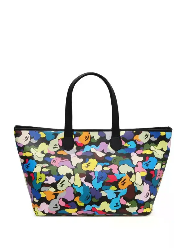 A BATHING APE Camouflage Print Tote Bag - Black