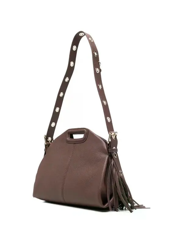 Maje Miss M Fringe-detail Leather Tote Bag - Brown