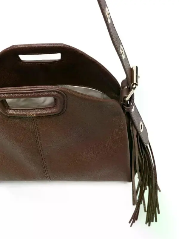 Maje Miss M Fringe-detail Leather Tote Bag - Brown