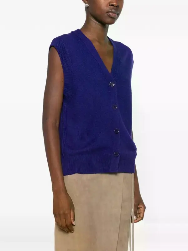 Eric Bompard Sleeveless V-neck Cardigan