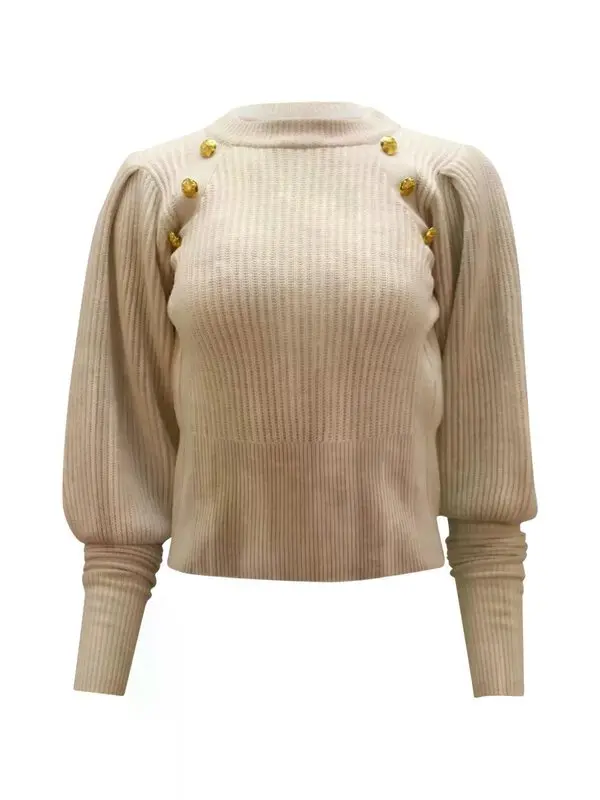 Veronica Beard Jude Button-embellished Wool Sweater