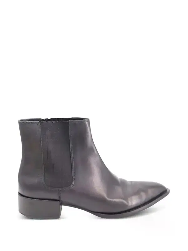 Vince Pointed-toe Leather Ankle Boots