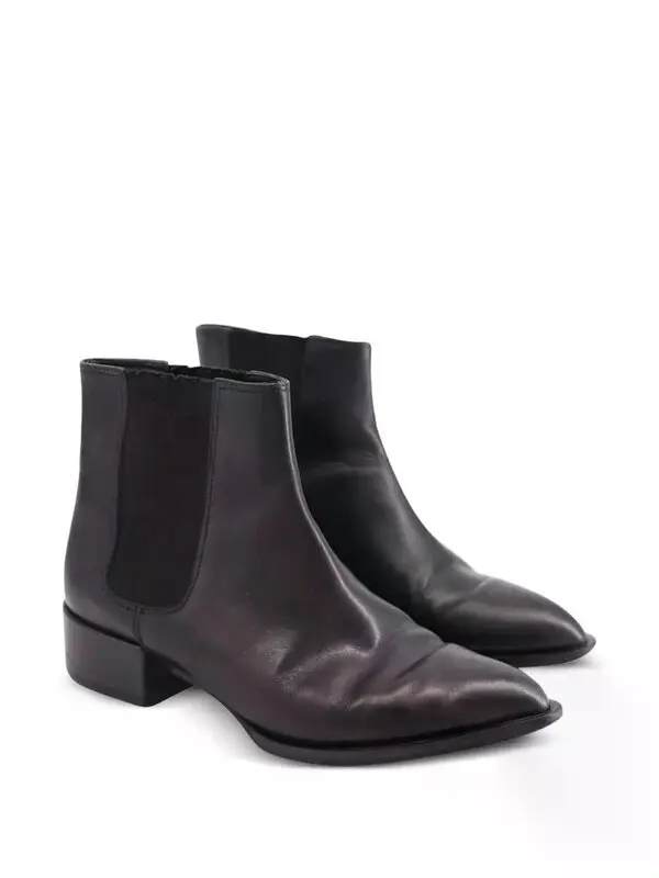 Vince Pointed-toe Leather Ankle Boots