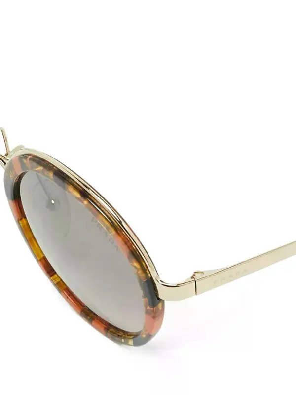 Prada Round Tortoiseshell Sunglasses