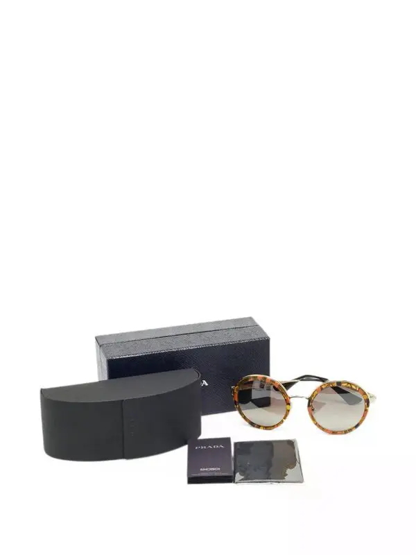 Prada Round Tortoiseshell Sunglasses