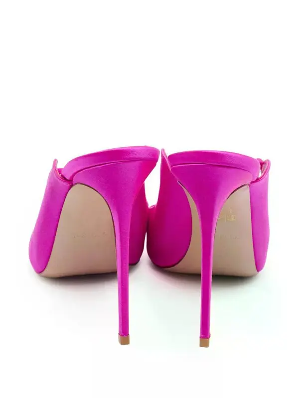LE SILLA Satin Pointed Toe Stiletto Pumps - Pink
