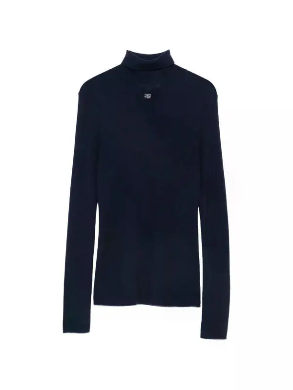 Maje Ribbed-knit Roll-neck Sweater - Blue