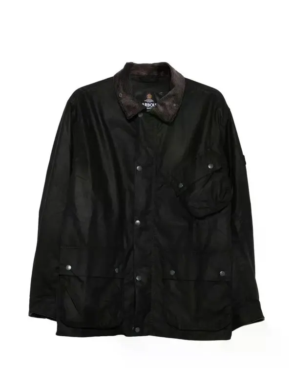 Barbour Waxed Cotton Jacket With Corduroy Collar