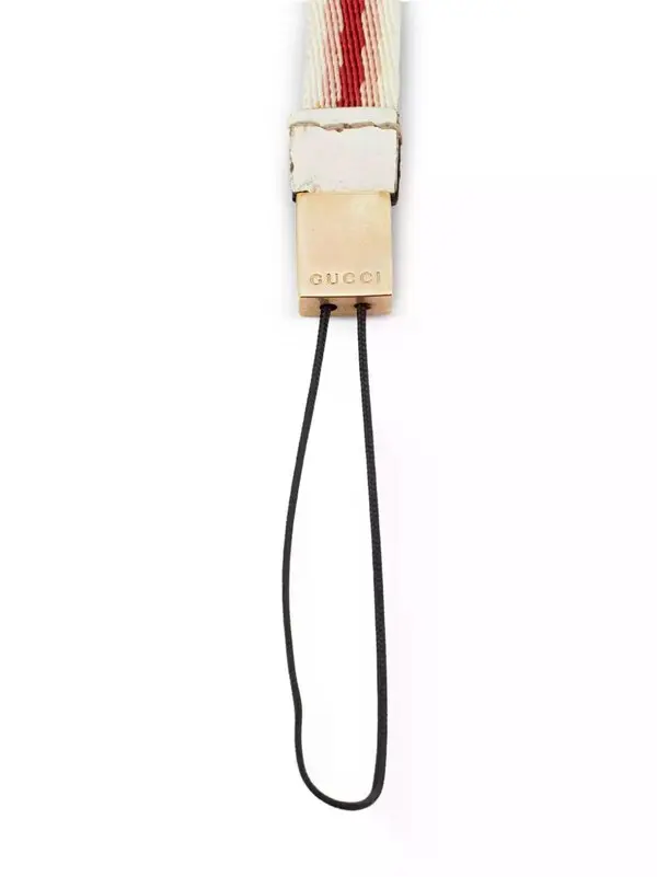 Gucci Striped Canvas Phone Strap