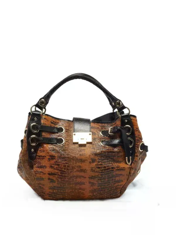 JIMMY CHOO Riki Croc Effect Handbag