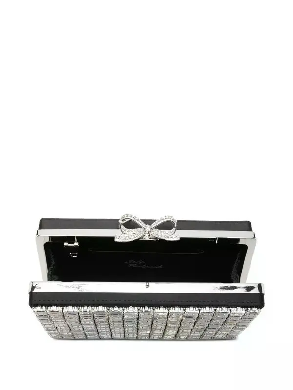 SELF-PORTRAIT Embellished Bow Clutch Bag