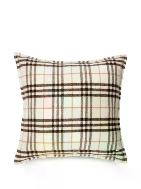 Burberry Check Cashmere Cushion - Neutrals