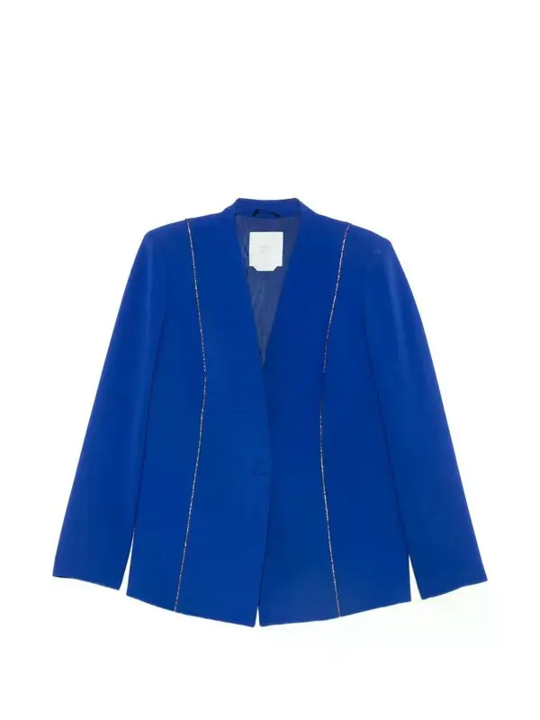 Marina Rinaldi Giusto Crystal-embellished Single-breasted Blazer - Blue