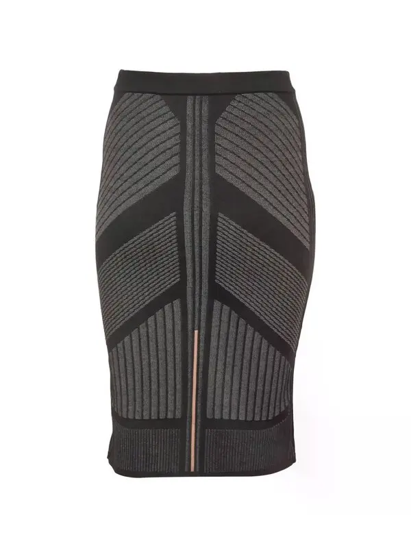 Prada Geometric Intarsia-knit Midi Skirt