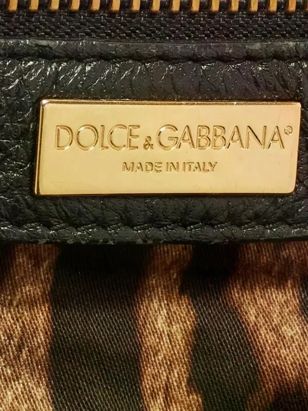 D&G PREOWNED Sicily Leather Tote Bag