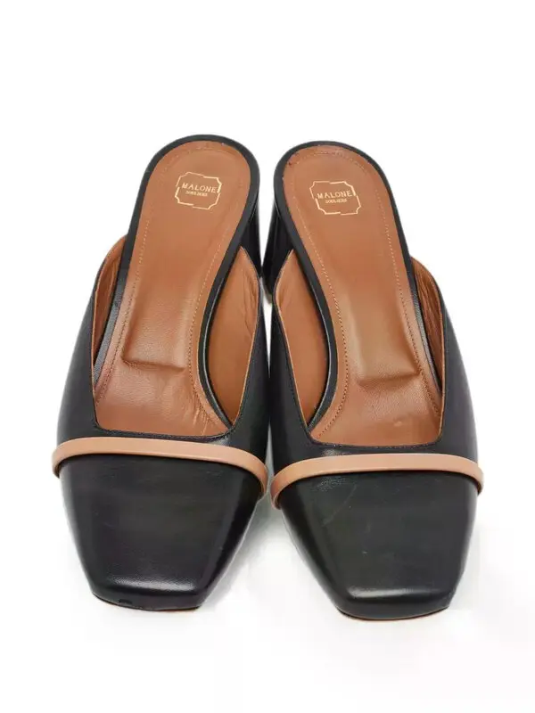 MALONE SOULIERS Squared-toe Block-heeled Mules