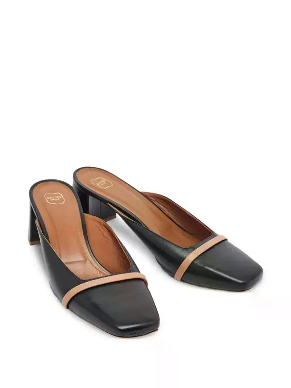 MALONE SOULIERS Squared-toe Block-heeled Mules