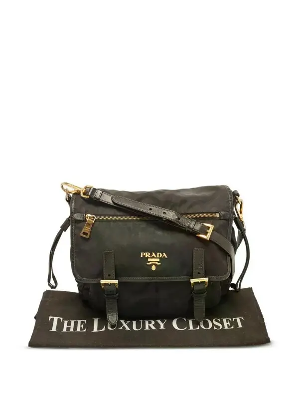 Prada Tessuto Double-buckle Messenger Bag
