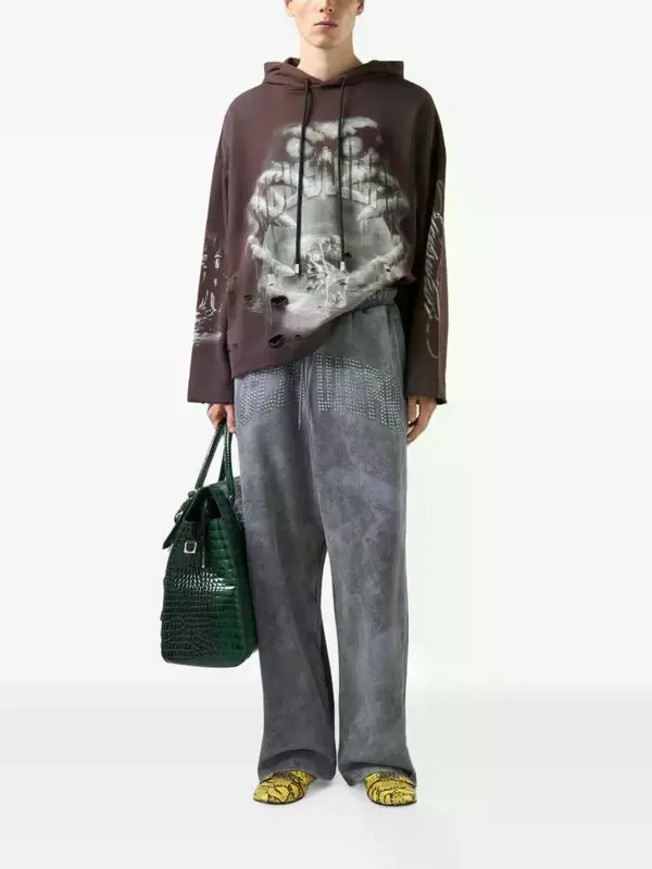 Gcds Studded Logo-patch Track Pants