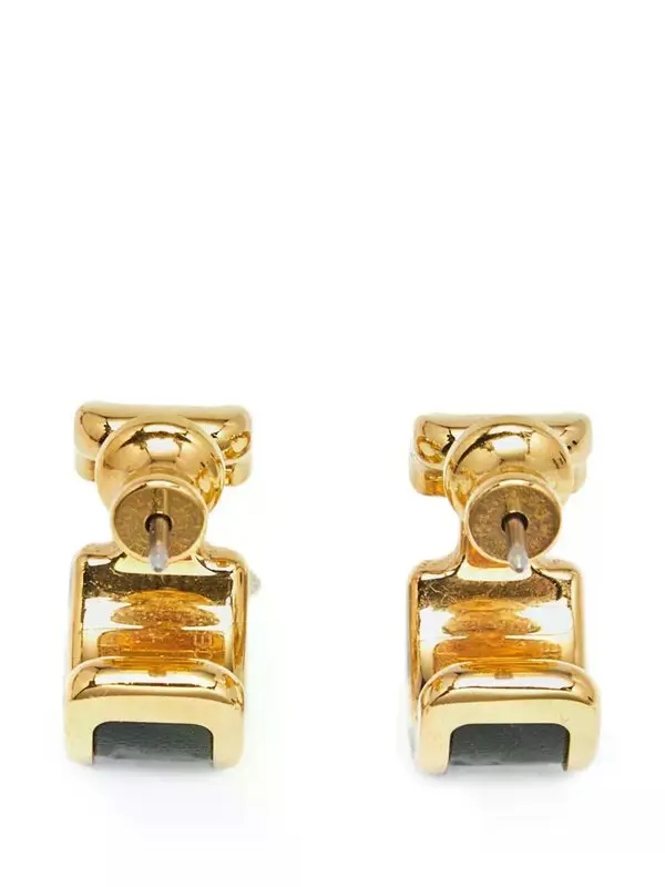 Hermès Olympe Leather Hoop Earrings