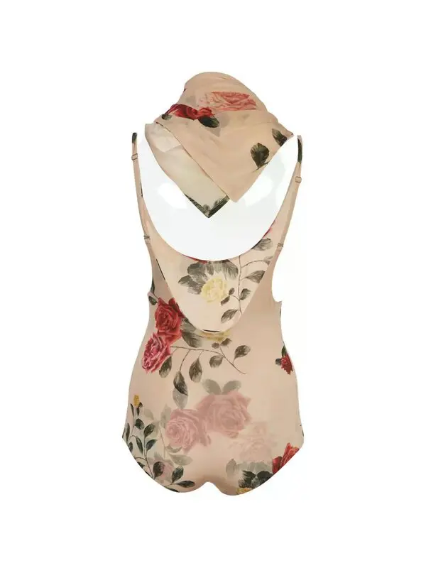 Magda Butrym Floral Print Bodysuit And Scarf Set