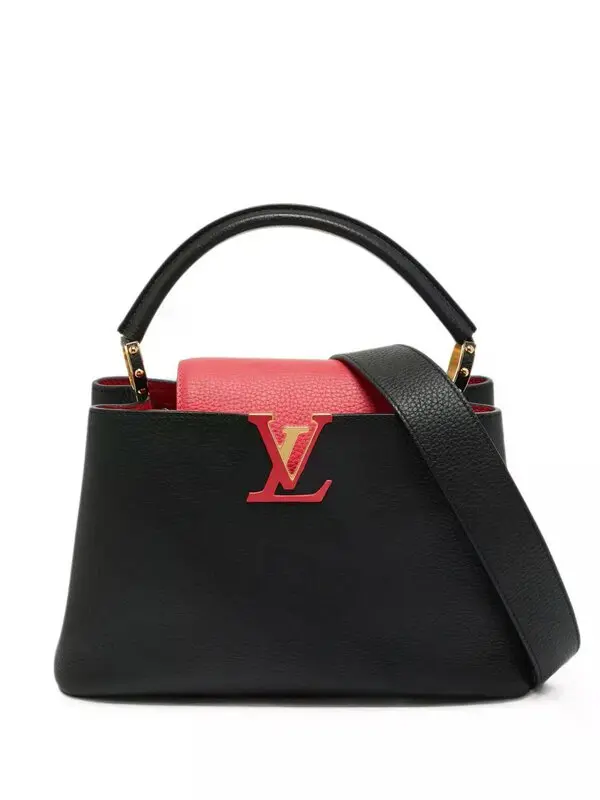 LOUIS VUITTON Mm Capucines Tote Bag - Black