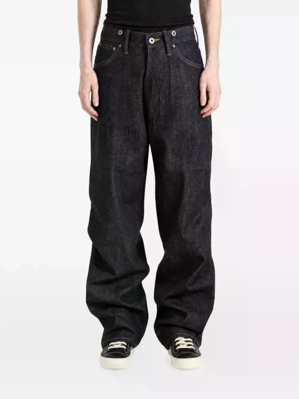 TAIGA TAKAHASHI Cinch-strap Straight-leg Jeans