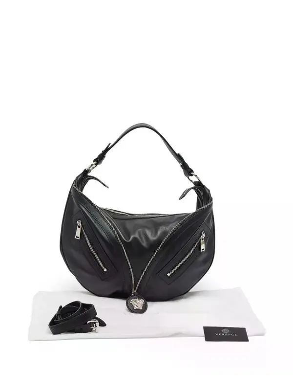 Versace Repeat Leather Tote Bag With Medusa Head Motif