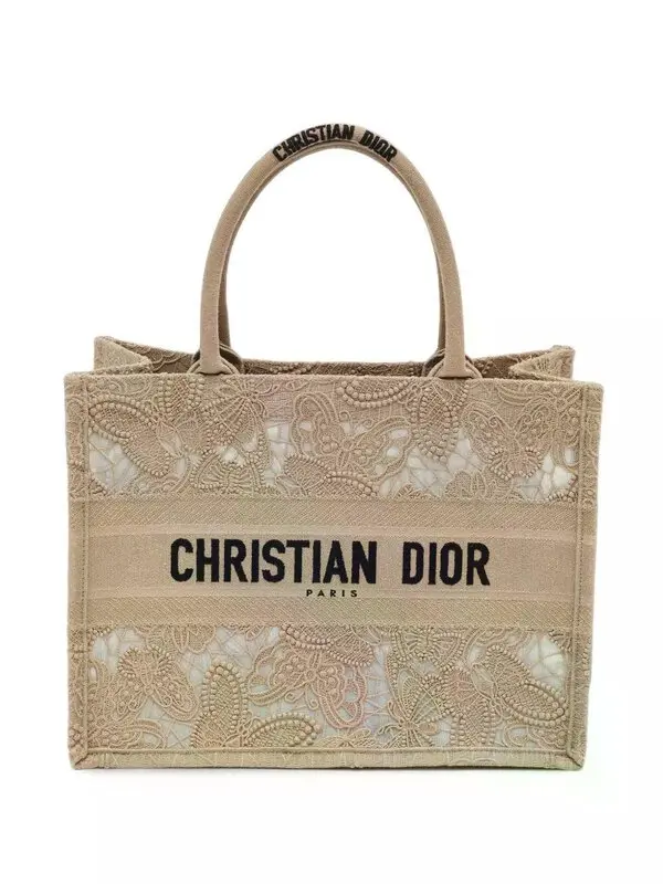 Dior 2023 Book Tote Butterfly-embroidered Tote Bag