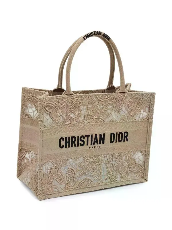 Dior 2023 Book Tote Butterfly-embroidered Tote Bag