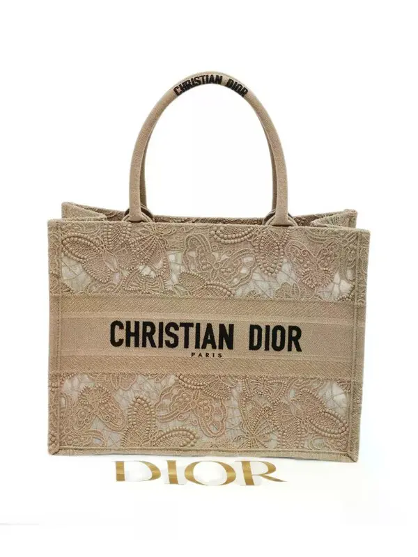 Dior 2023 Book Tote Butterfly-embroidered Tote Bag
