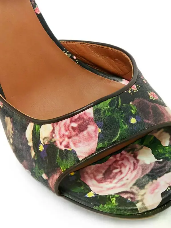 Givenchy Shark Lock Floral-print High Heel Sandals