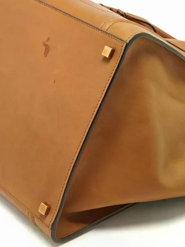 Celine Leather Luggage Tote Bag - Brown