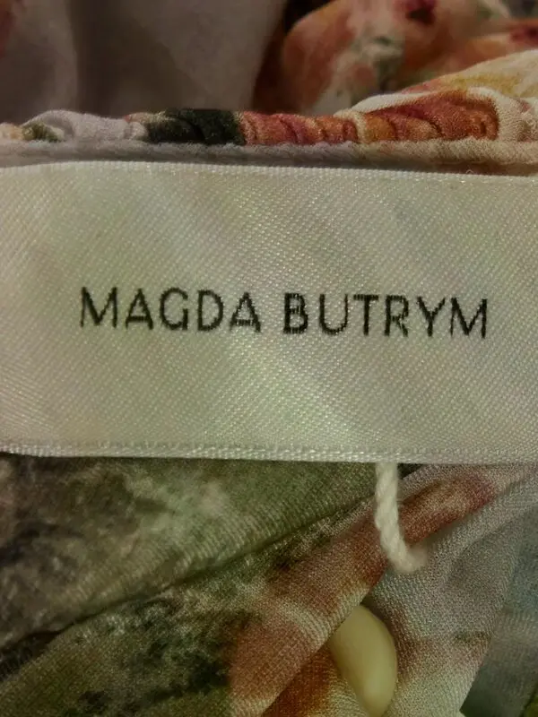 Magda Butrym Floral-print Gathered Cropped Blouse