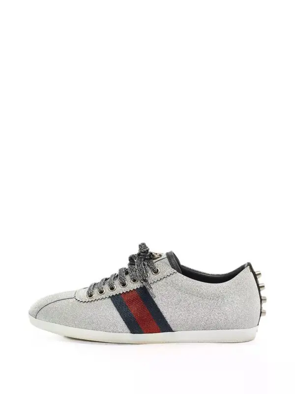 Gucci Web Stripe Studded Sneakers
