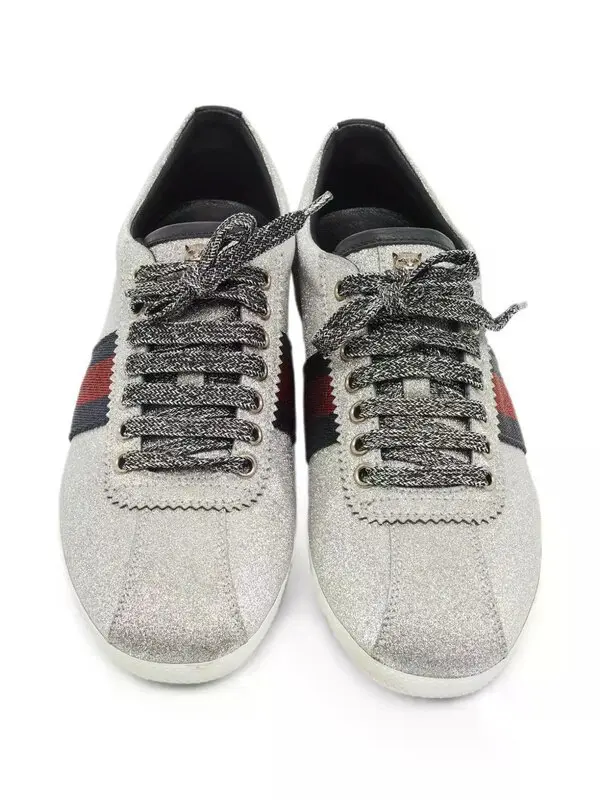 Gucci Web Stripe Studded Sneakers