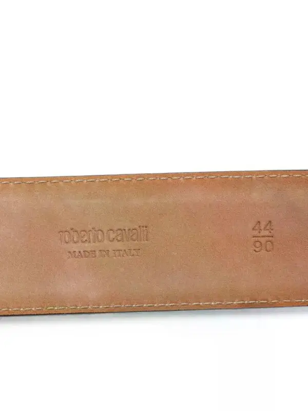 Roberto Cavalli Snake Buckle Belt