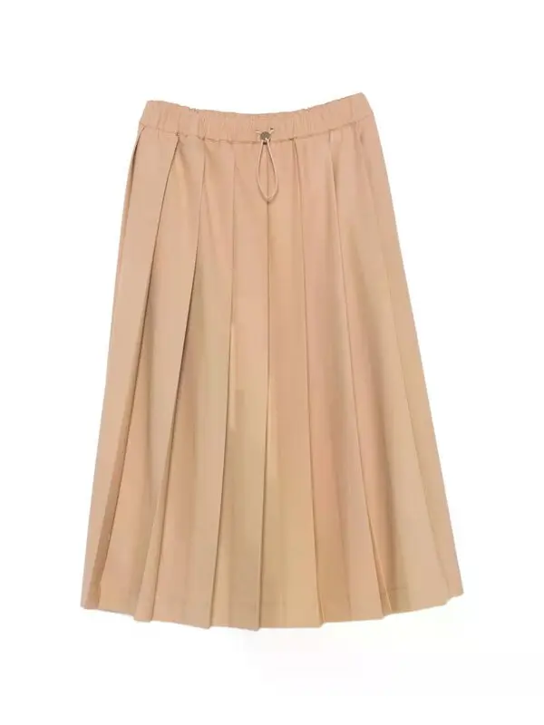 Fabiana Filippi Pleated Drawstring Midi Skirt - Neutrals