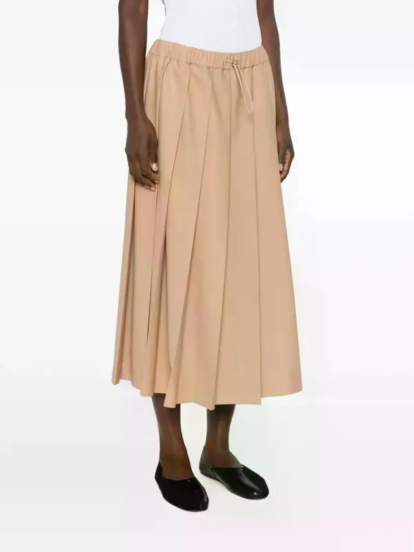 Fabiana Filippi Pleated Drawstring Midi Skirt