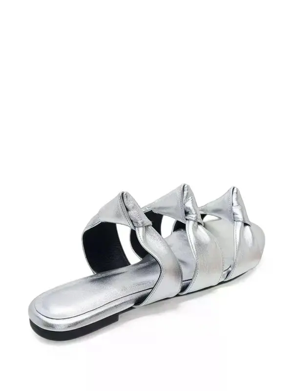 DUET SHOES Bow-detail Metallic Sandals