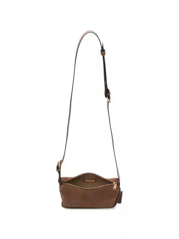 JOY GRYSON Crescent Suede Shoulder Bag