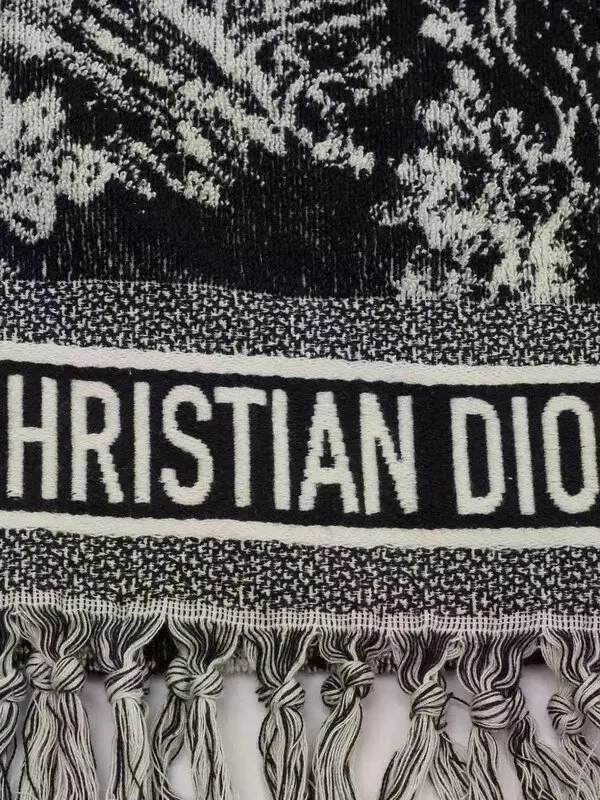 Dior Fringed Towel - Blue