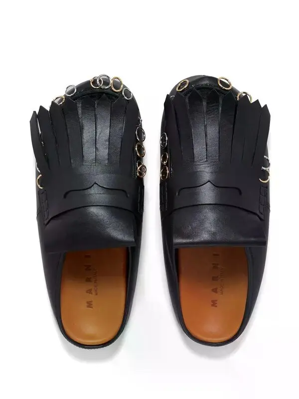 Marni Fringed Leather Sandals