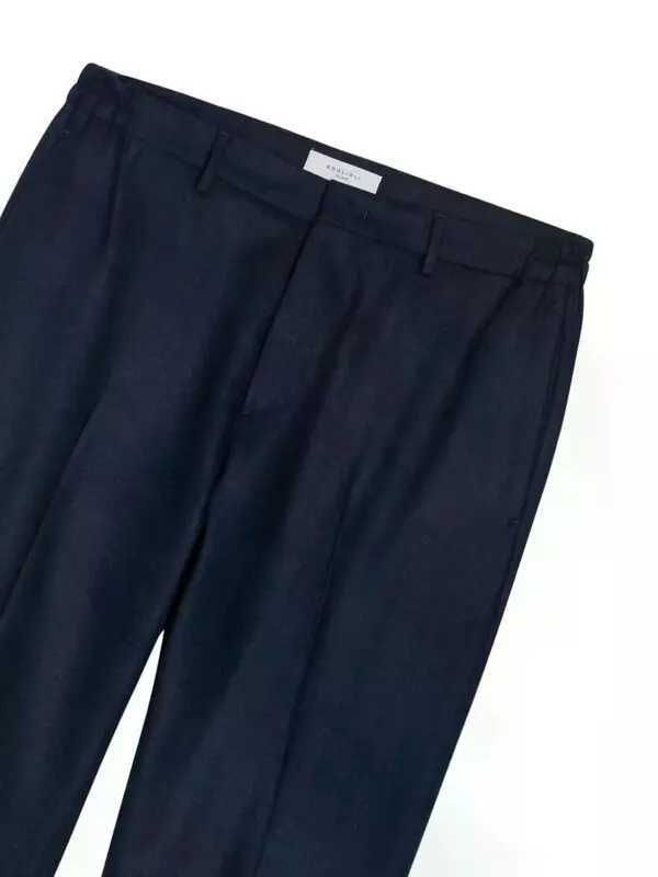 Boglioli Elasticated Waistband Pressed-crease Trousers