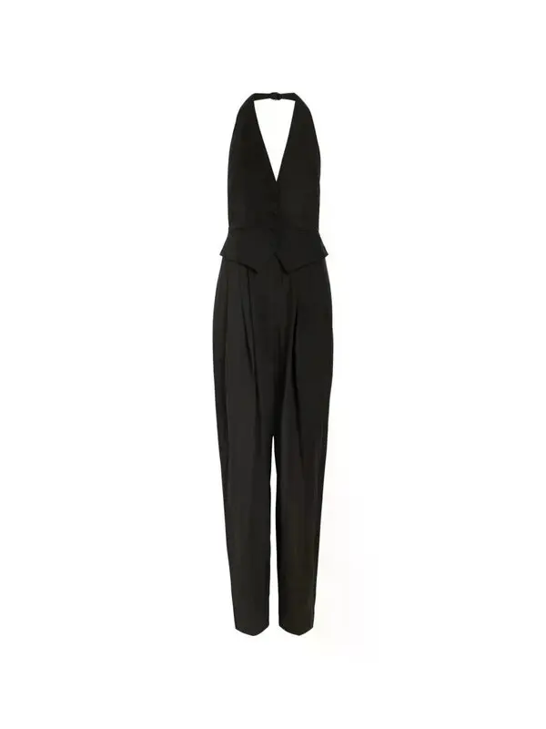 Ronny Kobo Rex Halterneck Jumpsuit - Black
